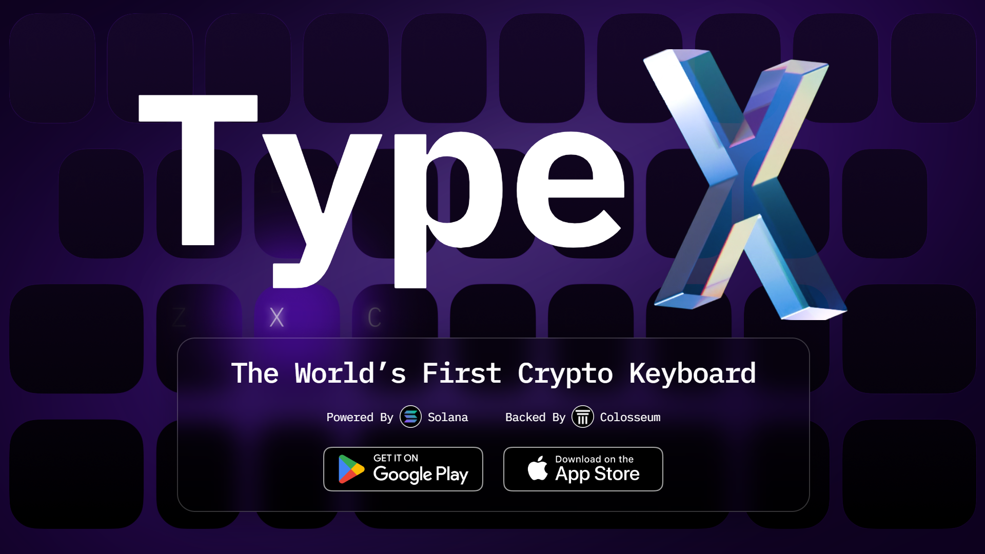 TypeX Keyboard - The World's First Crypto Keyboard